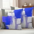 Blue Gray Pillow Covers 2 Pack Graffiti Art Color Blocks Abstract ...