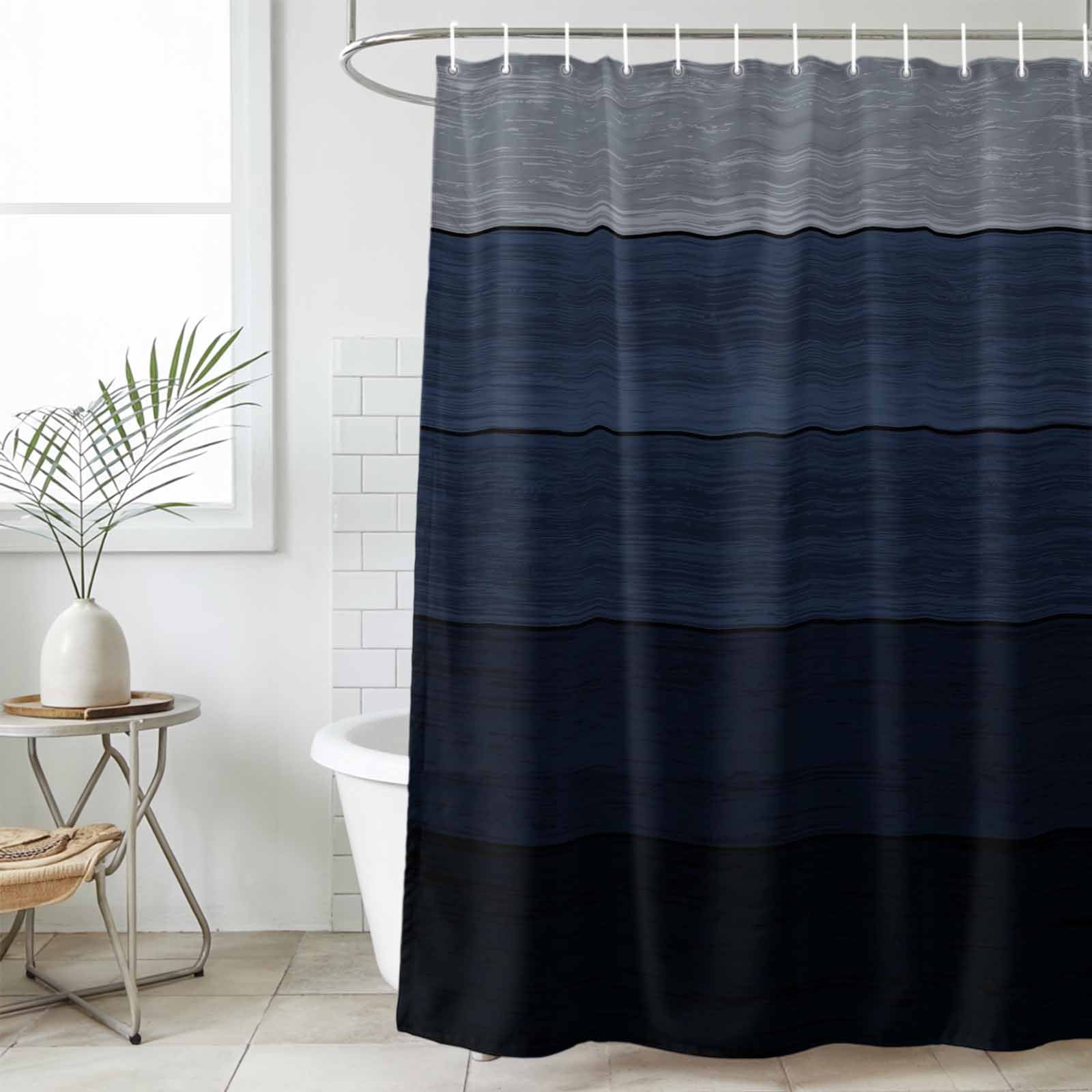 Blue Gray Shower Curtain