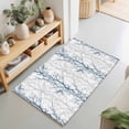 Blue Gray Tree Branch on White Rectangle Area Rug 2x3ft,Living Room Rug ...
