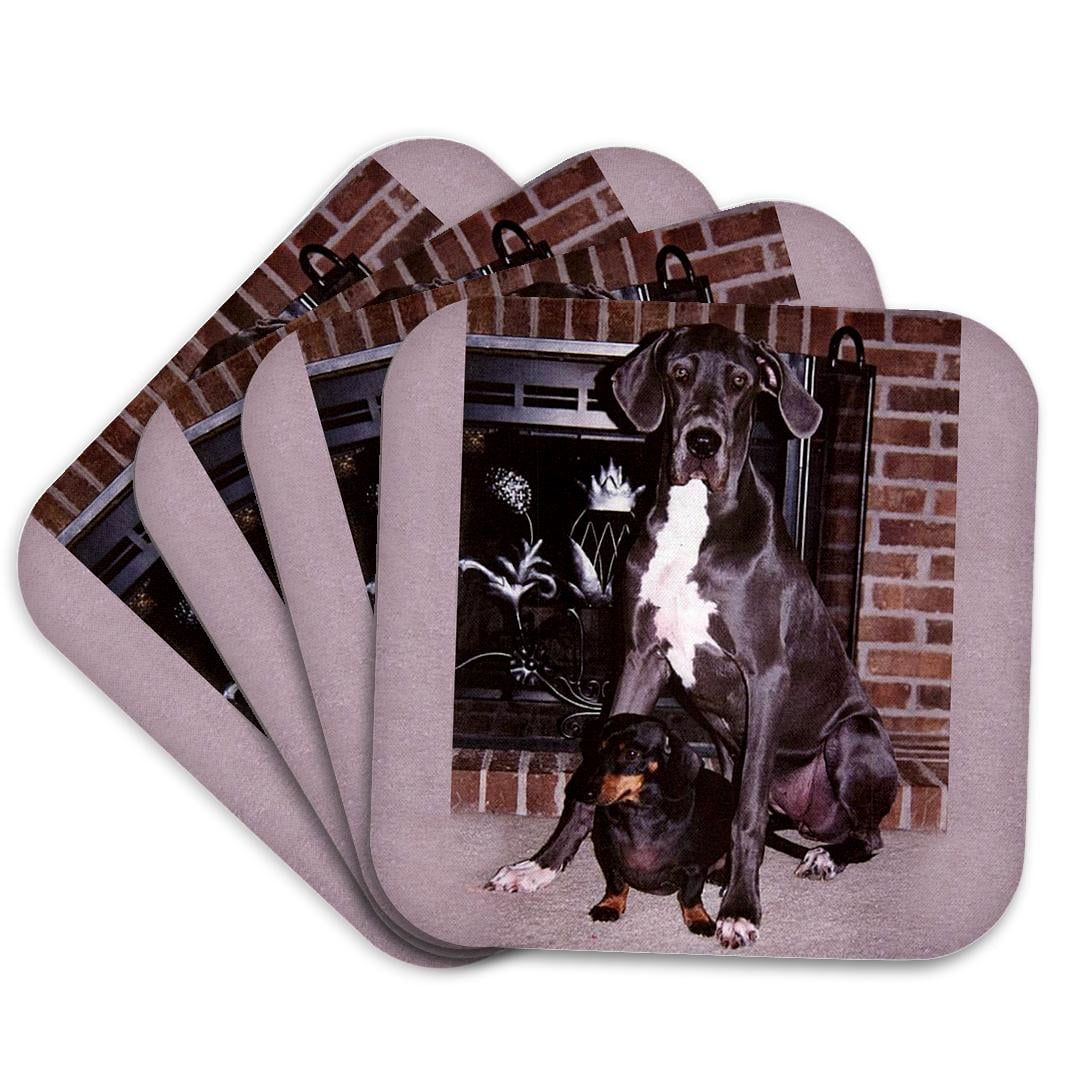 3dRose, Blue Great Dane, Set of 4 Coasters - Soft - Walmart.com