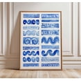 Blue Greek Key Mediterranean Pattern Poster Unframed Paper Print ...
