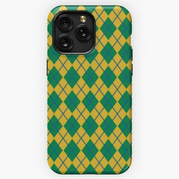 Blue Green Argyle Modern Winter Style iPhone Case 17 through 11 Pro Max ...