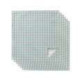 Blue Green Cloth Napkins Set of 6 Reusable Dinner Napkins, Grid ...