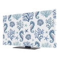 Blue Green Coastal TV Cover for 50 Inch Screen,Stretch Fabric Dustproof ...