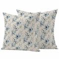 Blue Green Floral Outdoor Waterproof Pillow Covers, Retro Country ...