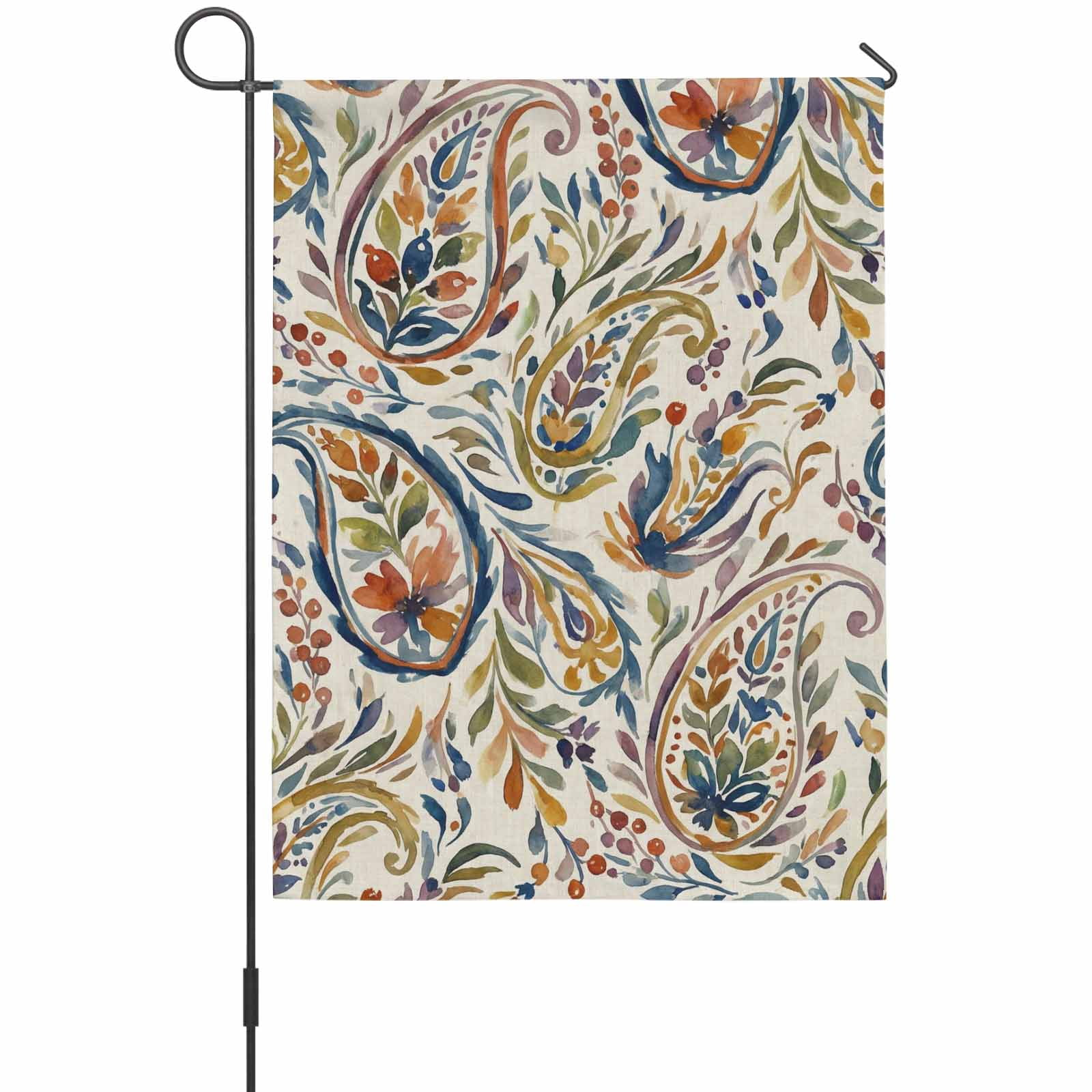 Blue Green Flower Garden Flag 12 x 18 Inches, Watercolor Abstract ...