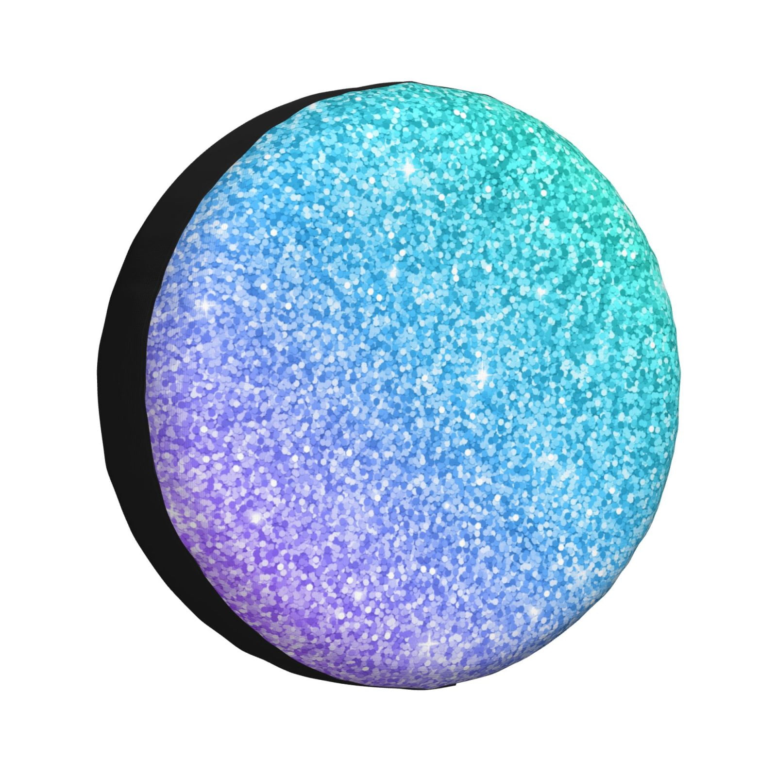 Blue Green Glitter Texture Spare Tire Cover for Trailer Camper RV Truck ...
