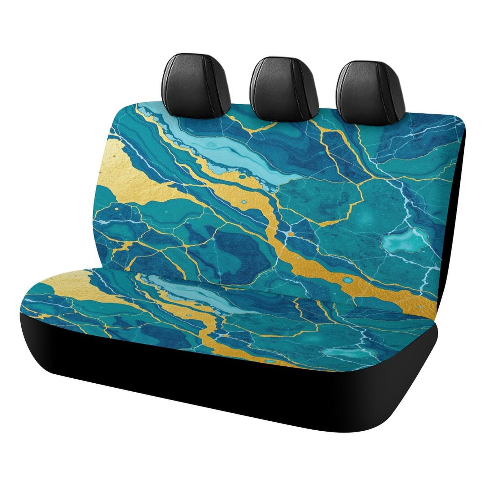 Blue Green Gold Marble Geometry Car Back Seat Pad Useful Stain ...