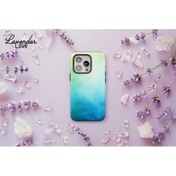 Blue Green Gradient Ombre Case Compatible with iPhone 11 through 17 Pro ...