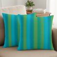 Blue Green Gradient Pillow Covers Set of 2, Color Striped Ombre Modern ...