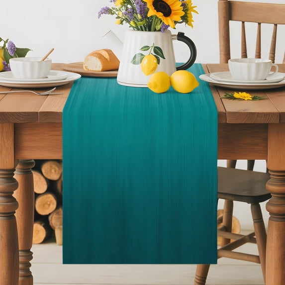 Blue Green Gradual Table Runner 70 Inches Long, Minimalist Monochrome ...