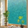 Blue Green Graduality Window Privacy Film, Rainbow Film Decorative ...