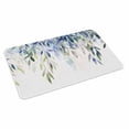 Blue Green Leaves Doormat Outdoor Entrance 20"x31.5", Watercolor Spring ...
