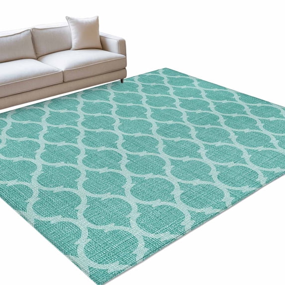 Blue Green Moroccan Washable Rug 3x5 Area Rug for Living Room Bedroom ...