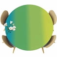 Blue Green Ombre Round Tablecloth 45-54 Inch Round Fitted Table Cloth ...