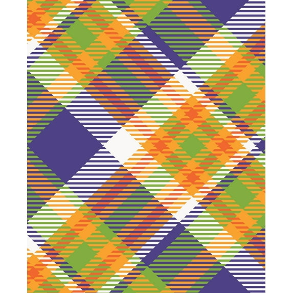 Blue, Green & Orange Scottish Tartan Plaid Pattern Edible Image Photo ...