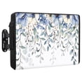 Blue Green Outdoor TV Cover 52 to 55 Inch Flowers Eucalyptus Leaves ...