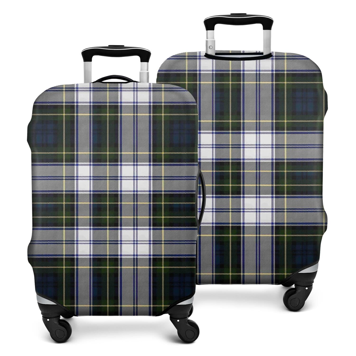 Blue Green Plaid Checkered Pattern Luggage Cover Fashion Suitcase Cover Baggage Covers Fit 25-28 ...
