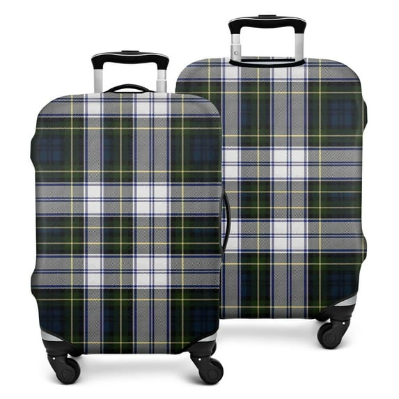 Blue Green Plaid Checkered Pattern Luggage Cover Fashion Suitcase Cover ...