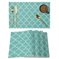 Blue Green Plaid Cotton Linen Placemats Set of 8, Retro Country ...
