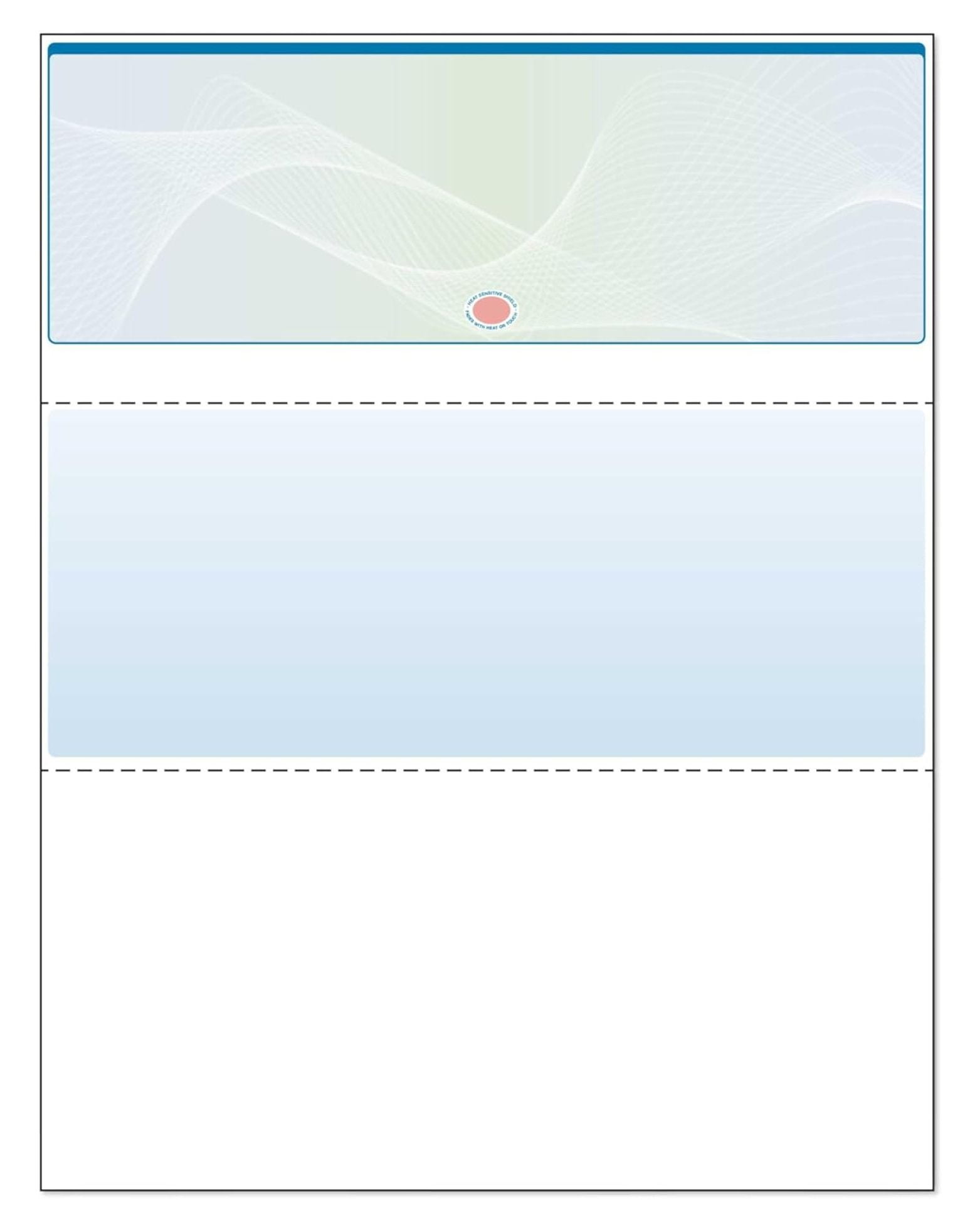 Blue/Green Premier Prismatic Top High Security Check Paper - New - 17 ...