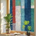 Blue Green Red Window Privacy Film Rainbow Static Cling Stain Glass ...
