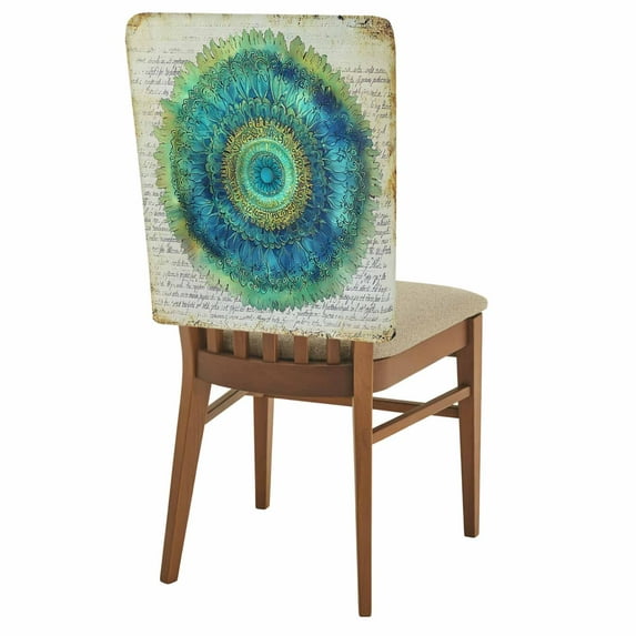 Blue Green Seagrass Chair Back Covers Set of 8, Vintage Art Watercolor ...
