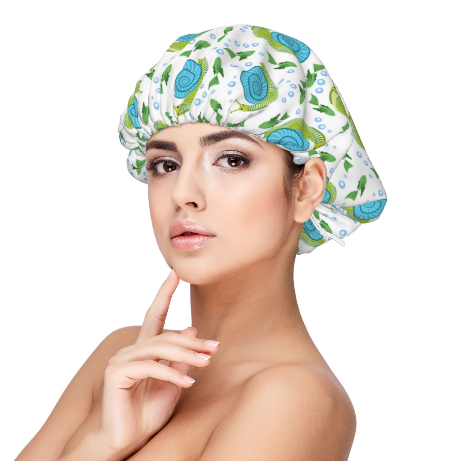 Blue Green Slug Fish Silk Bonnet for Sleeping Women Men, Adjustable ...