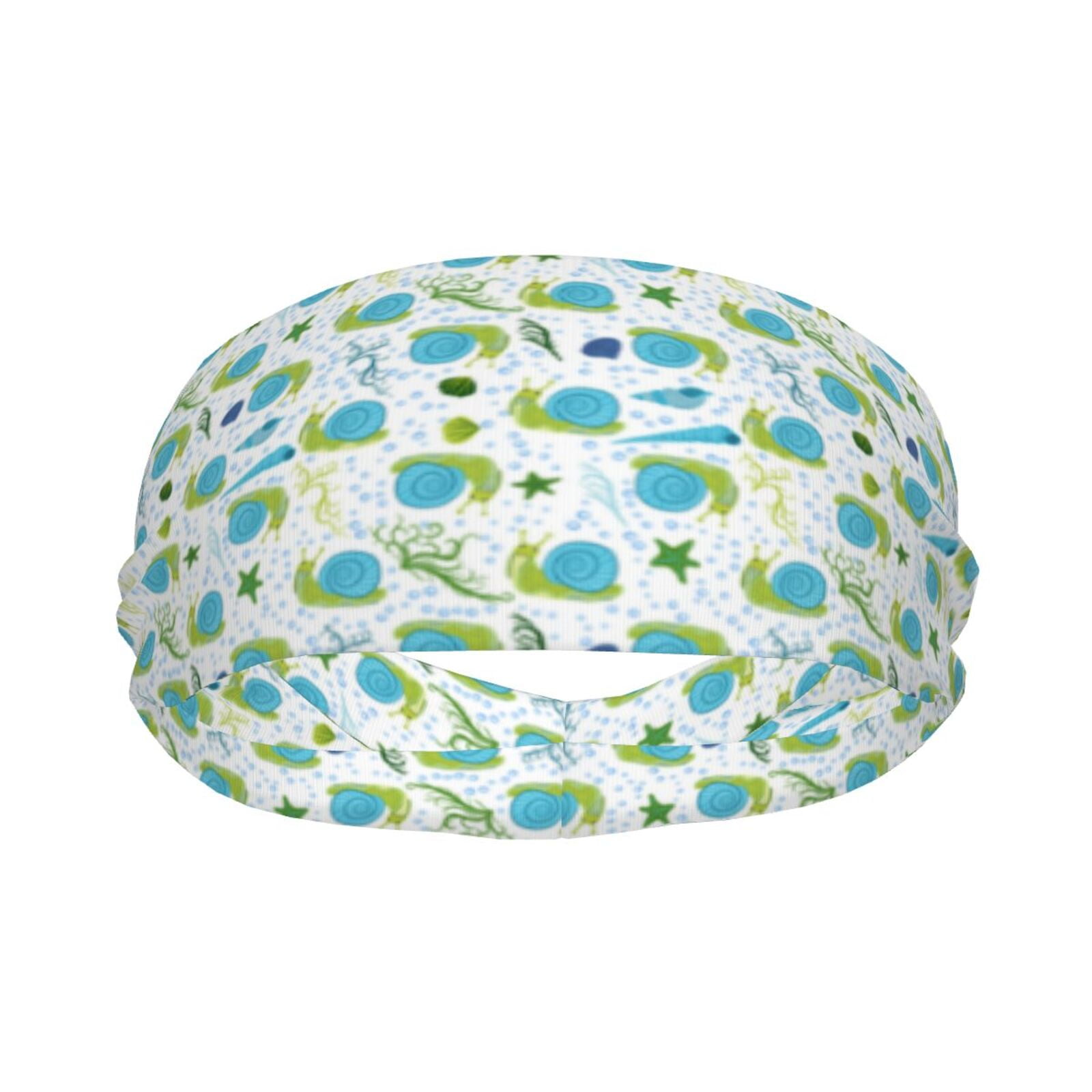 Blue Green Slug Shells Headbands for Women/Men, Elastic Wide Soft Sweat ...