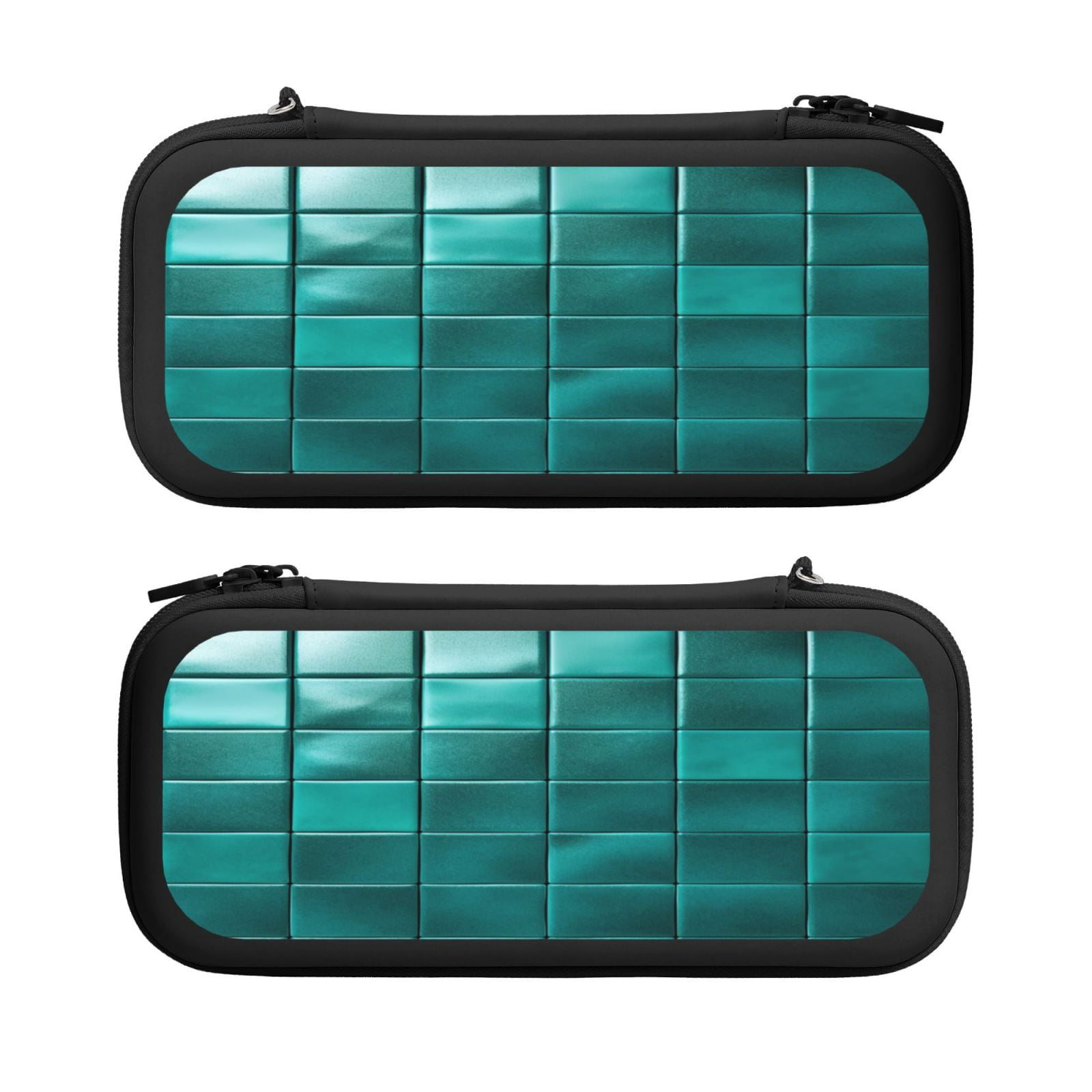 Blue Green Square Ceramic Pattern, Carrying Case For Nintendo Switch ...