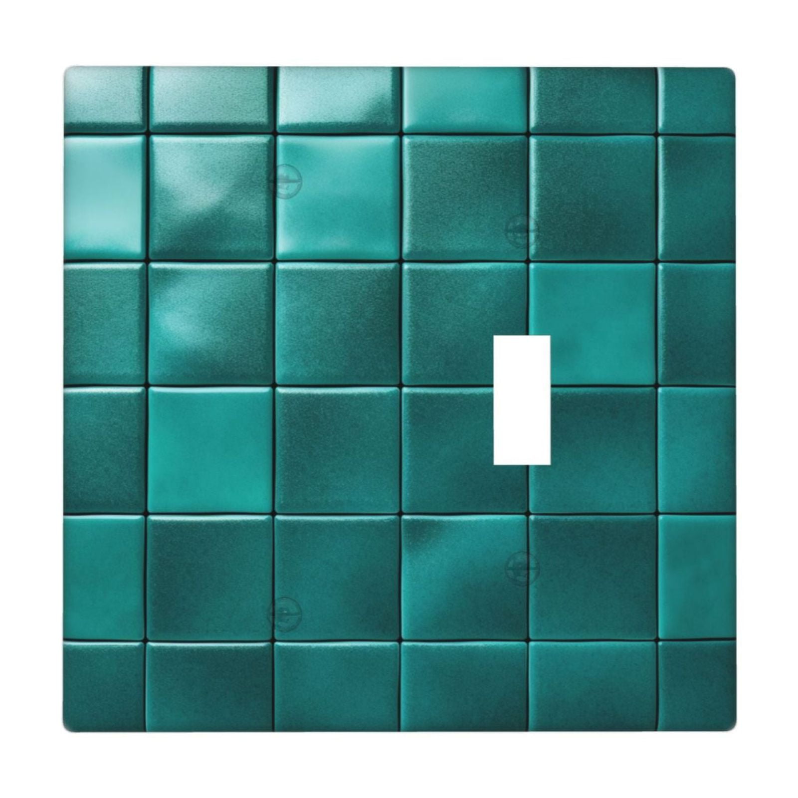 Blue Green Square Ceramic Pattern Switch Cover Decorative Wall Plate ...