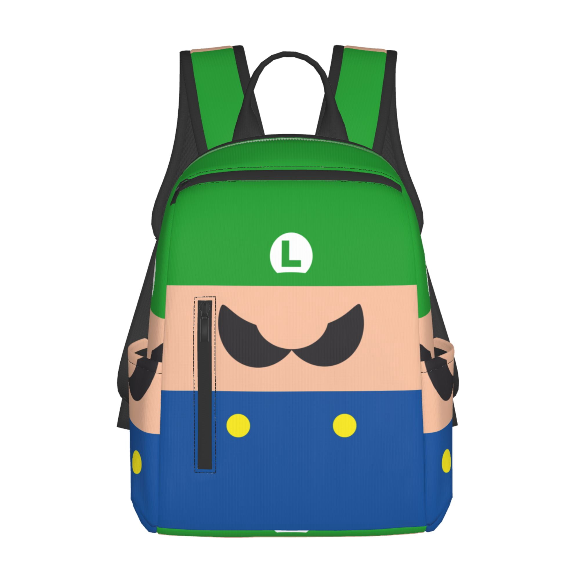 Blue Green Su-per Ma-rio Luigi Lightweight Backpack, Holiday Travel ...