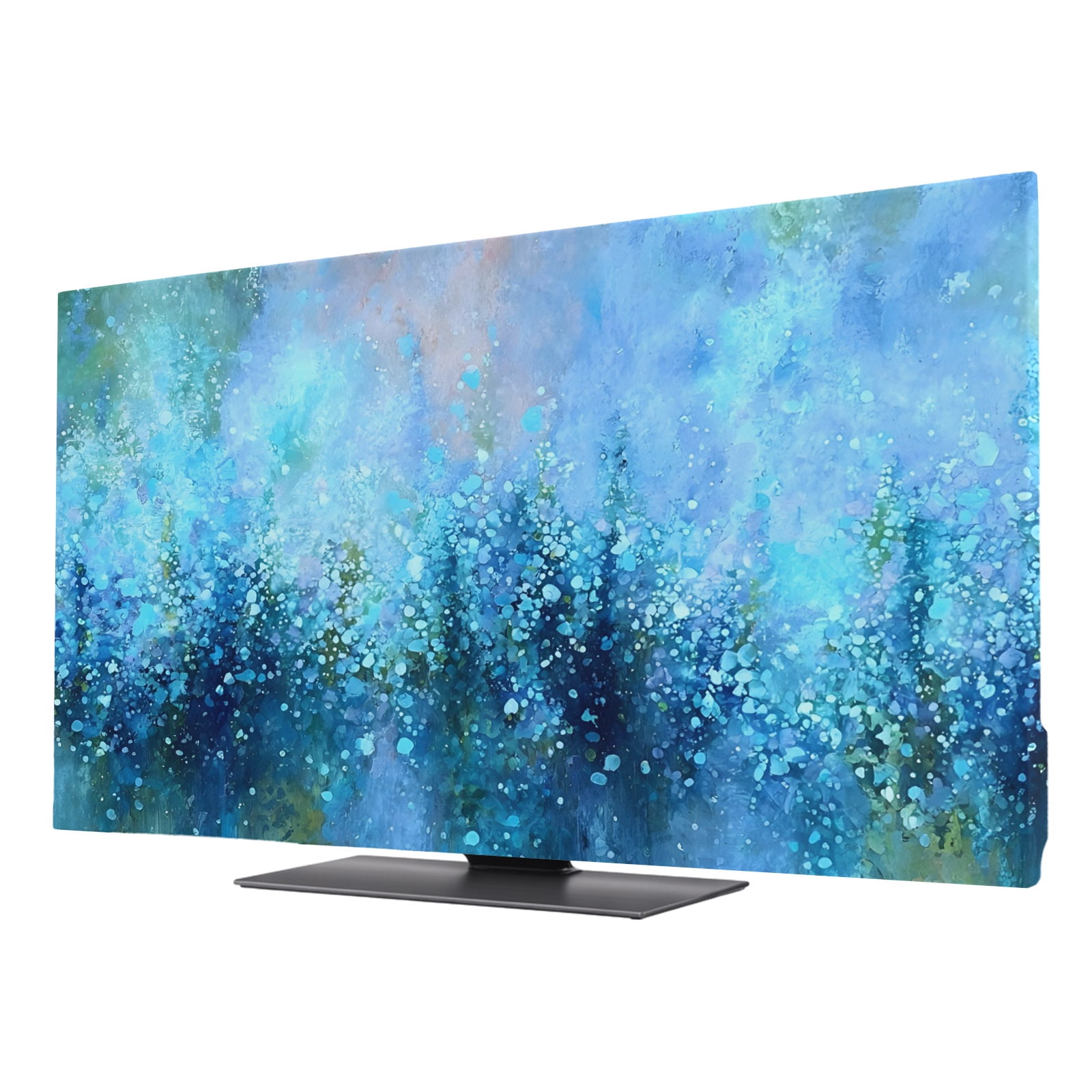 Blue Green TV Cover for 24 Inch Screen, Stretch Fabric Dustproof TV ...