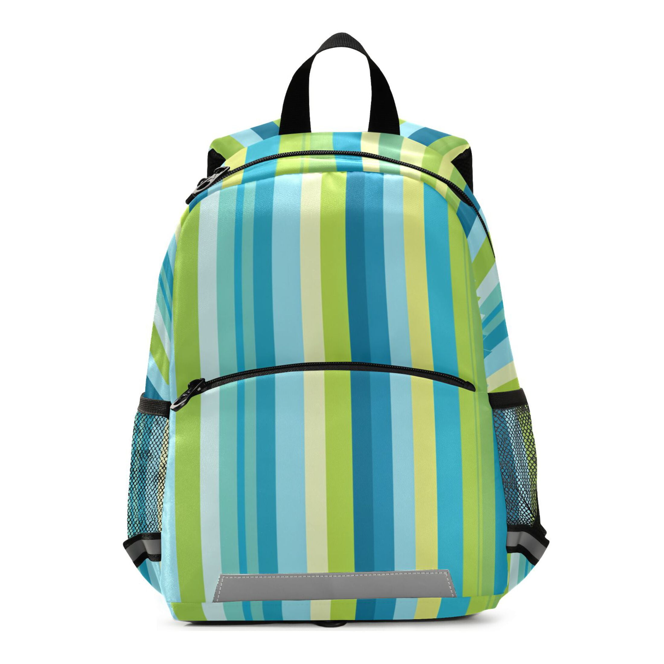 Blue Green Vertical Stripes Toddler Backpack Kids' Schoolbag Children ...