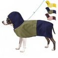 Blue-Green X-Large Waterproof Dog Raincoat with Hood, Wind-resistant ...