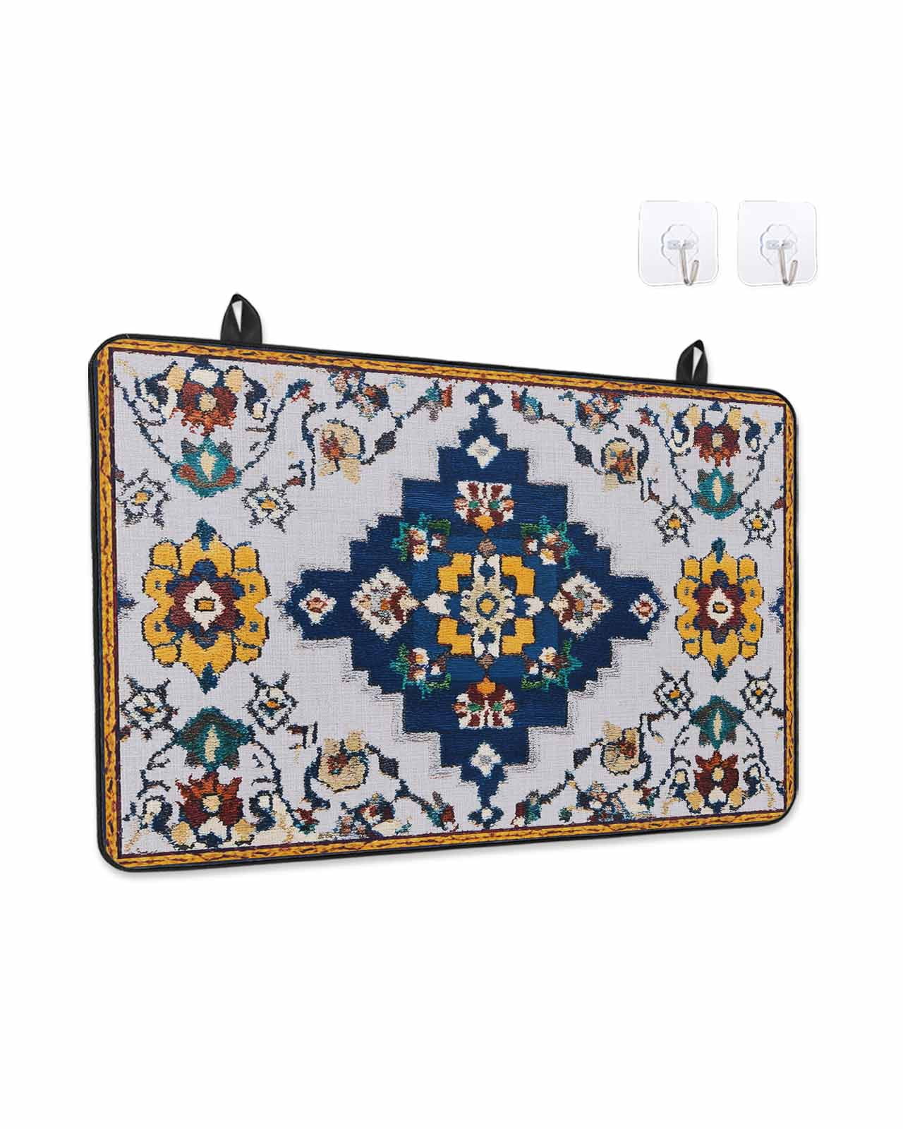 Blue Grey Boho Stove Top Covers for Electric Stove, Kitchen Glass ...