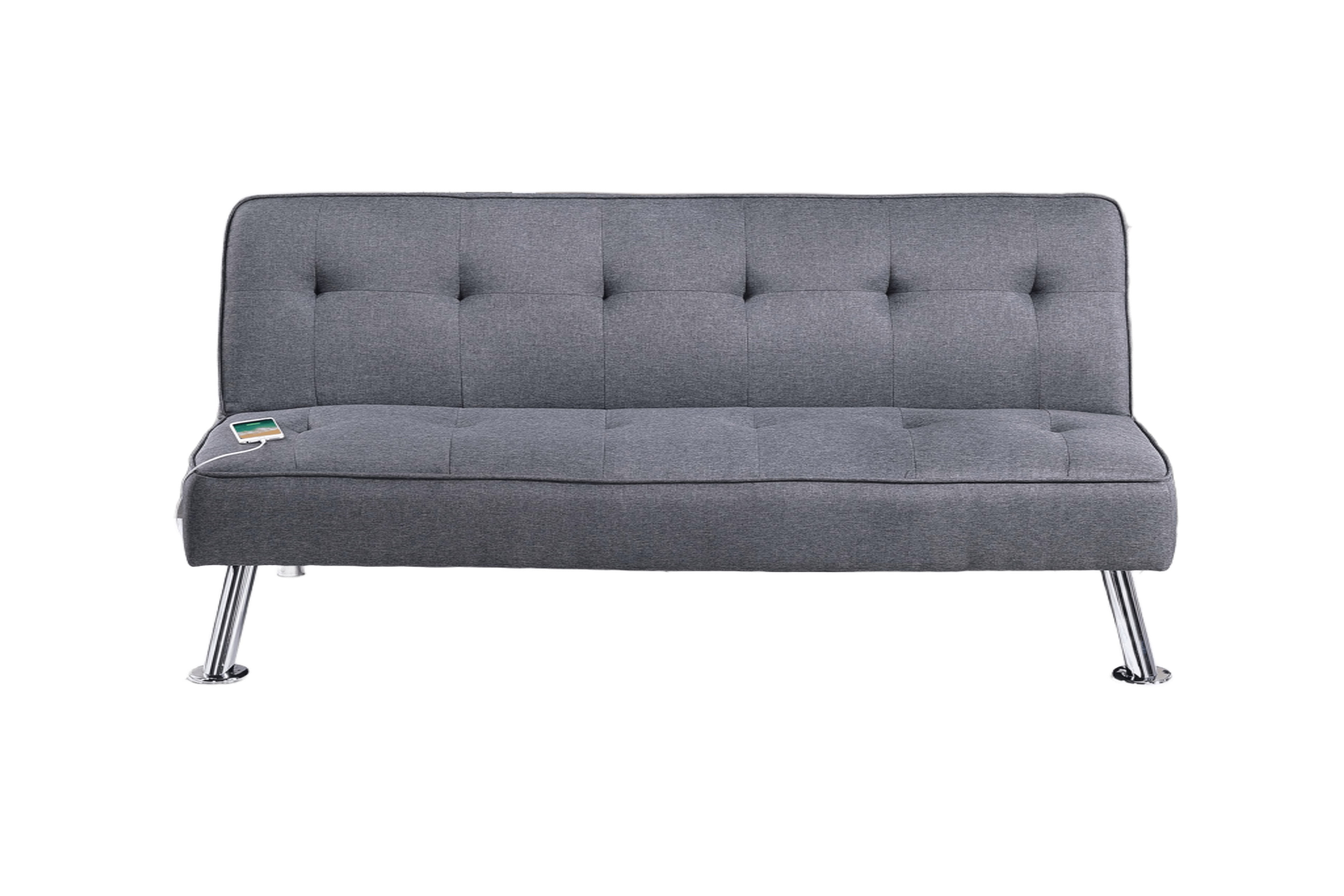 Blue Grey Color Polyfiber 1pc Adjustable Sofa Metal Legs Tufted ...