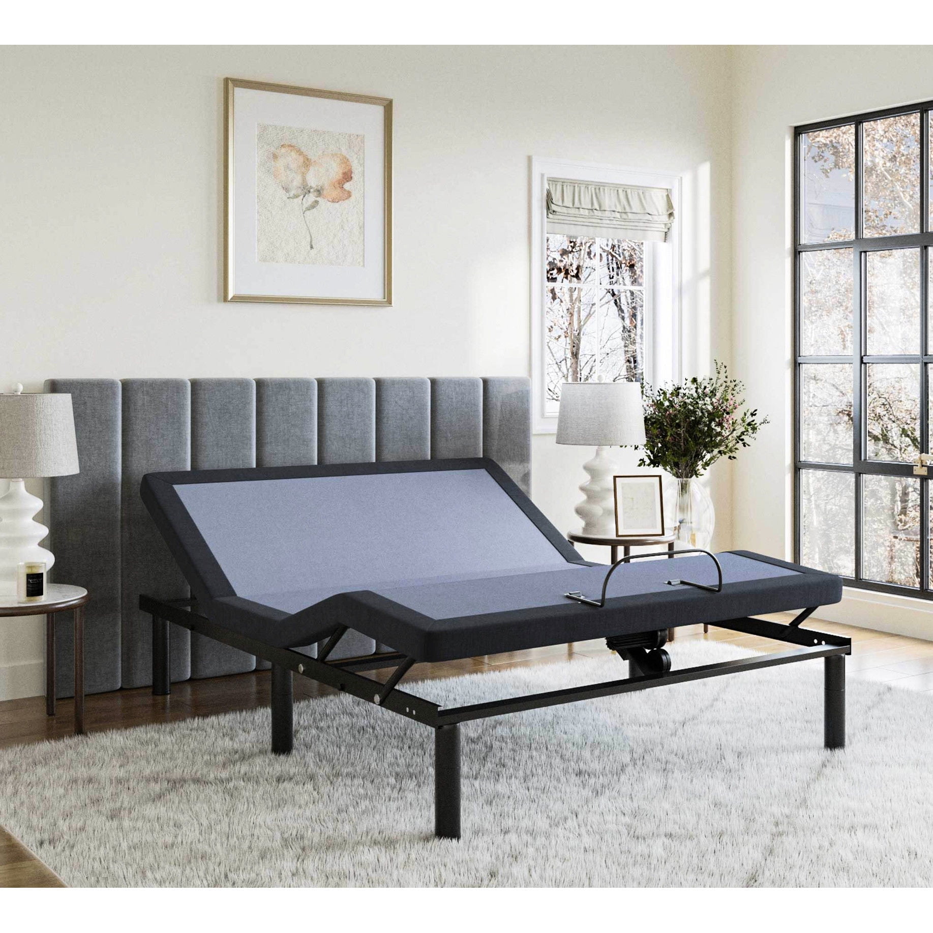 Blue+Grey Color Scheme | Queen Adjustable Bed for Aesthetic Appeal ...