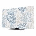 Blue Grey Coral Coastal Elastic Indoor TV Cover 40" Dust Protector ...