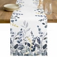 Blue Grey Eucalyptus Cotton Linen Rectangle Table Runners 13"x36 ...