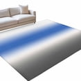 Blue and Grey Gradient Area Rugs 4x6ft Minimalist Royal Blue Gray Ombre ...