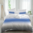 Blue and Grey Gradient Comforter Set California King Size, Minimalist ...