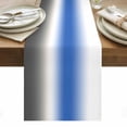 Blue and Grey Gradient Cotton Linen Table Runner Minimalist Royal Blue ...