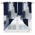 Blue Grey Graffiti Art Swag Valances for Windows 45 inches Long ...