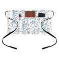 Blue and Grey Leaf Kitchen Restaurant Half Waist Apron, Abstract ...