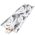 Blue Grey Moon Night Runner Rug 2x6 Washable Kitchen Rug Non-Slip ...