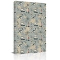 Blue Grey Nautical Canvas Wall Art for Living Room, Vintage Boats ...