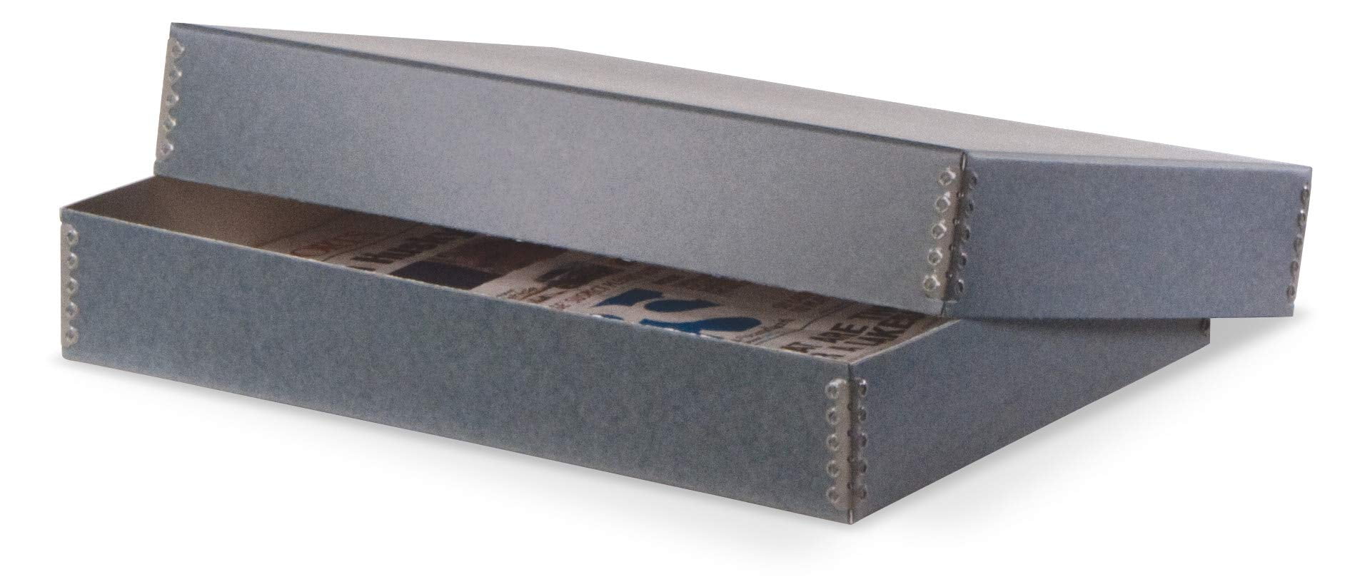 Blue+Grey Newspaper Preservation Box,Museum Storage Box - 15W x 22L x 2 ...