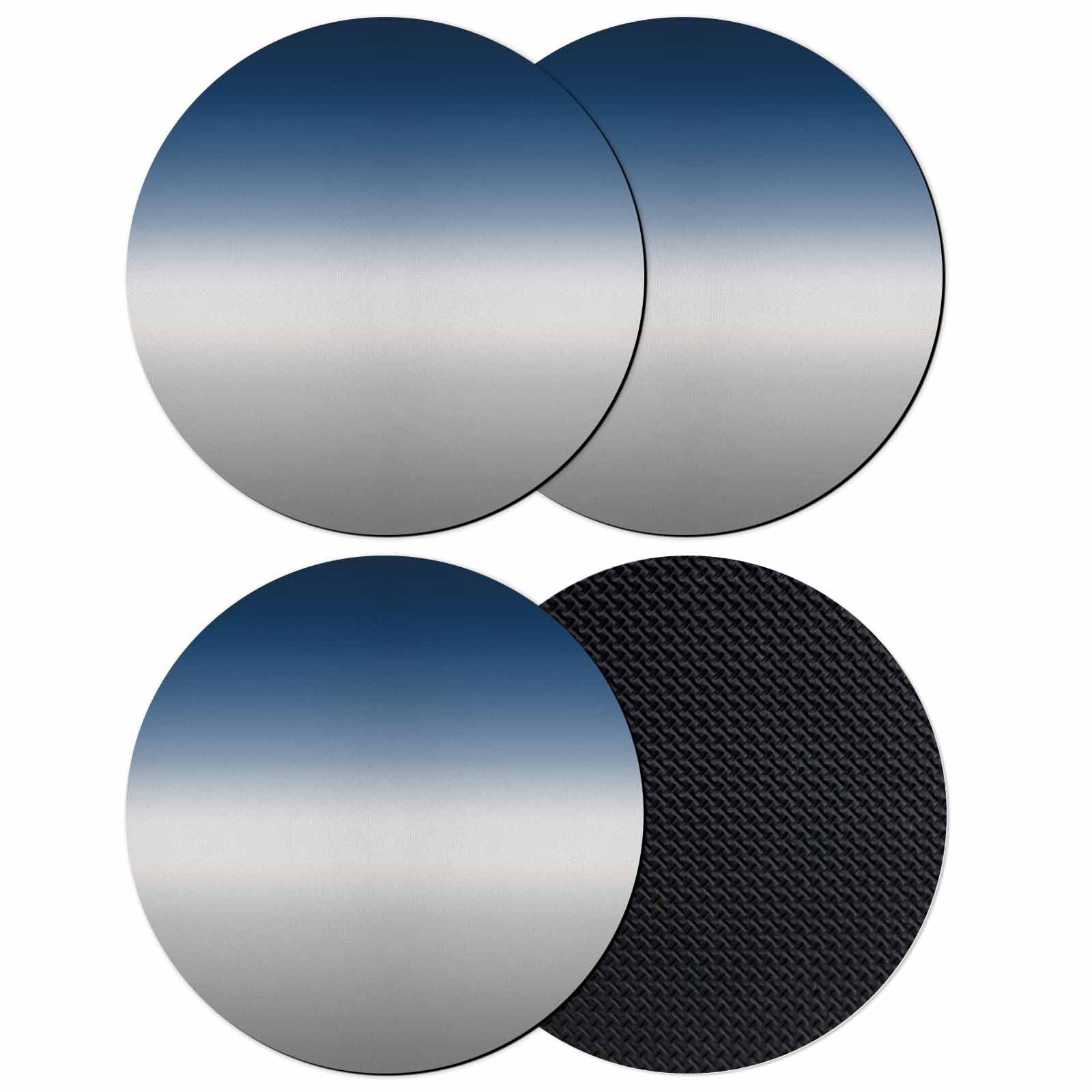 Blue Grey Ocean Gradient Coasters for Drinks,Absorbent Non Slip Rubber ...