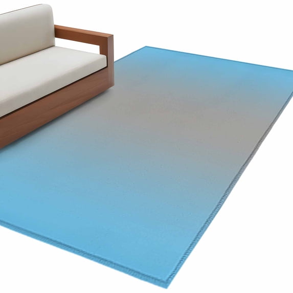 Blue Grey Ombre Large Area Rugs for Bedroom Living Room, Soft Non Slip ...